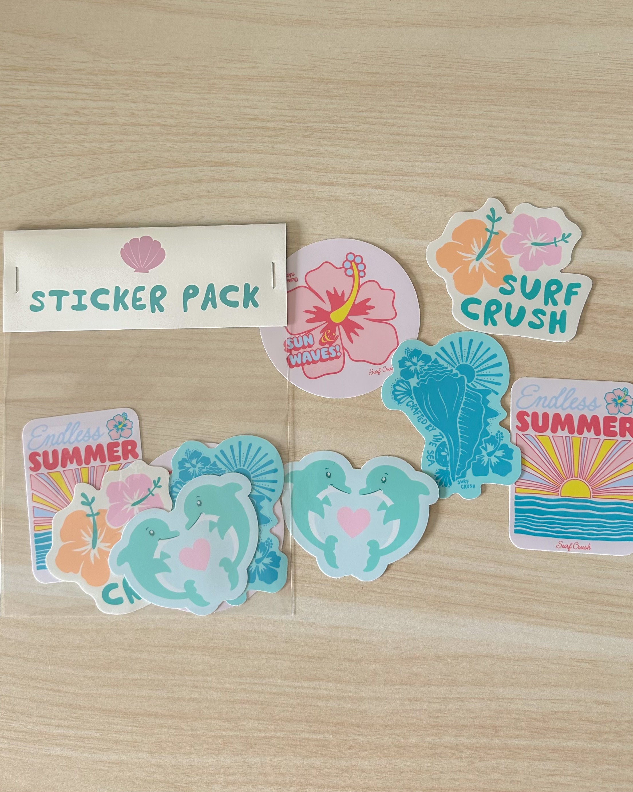 Sticker Pack – surf crush